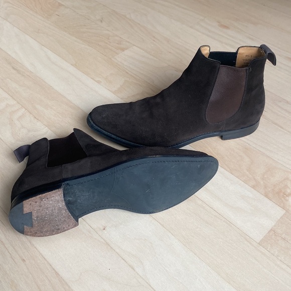 Church's | Shoes | Churches Dark Brown Suede Chelsea Boot | Poshmark